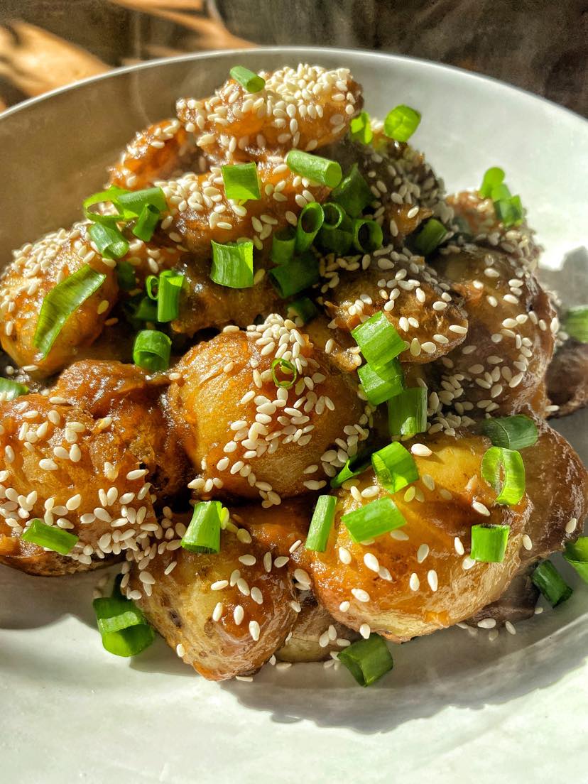 Sticky Baby Potatoes - Tasty Simply Vegan