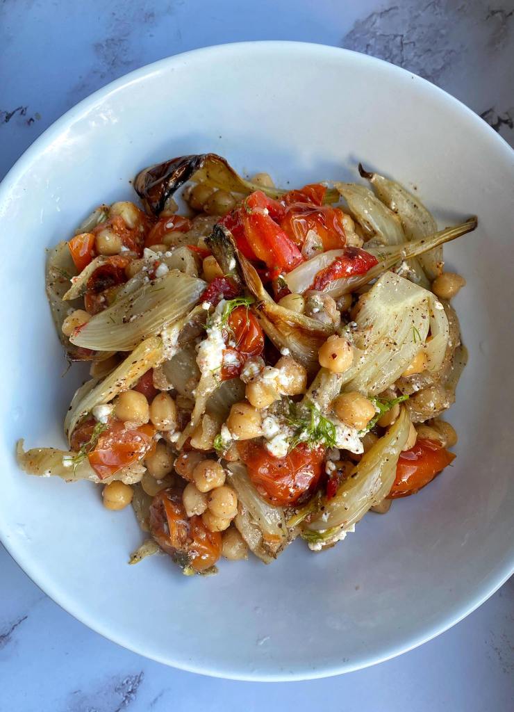 Roasted Vegetable Chickpea Salad - Tasty Simply Vegan